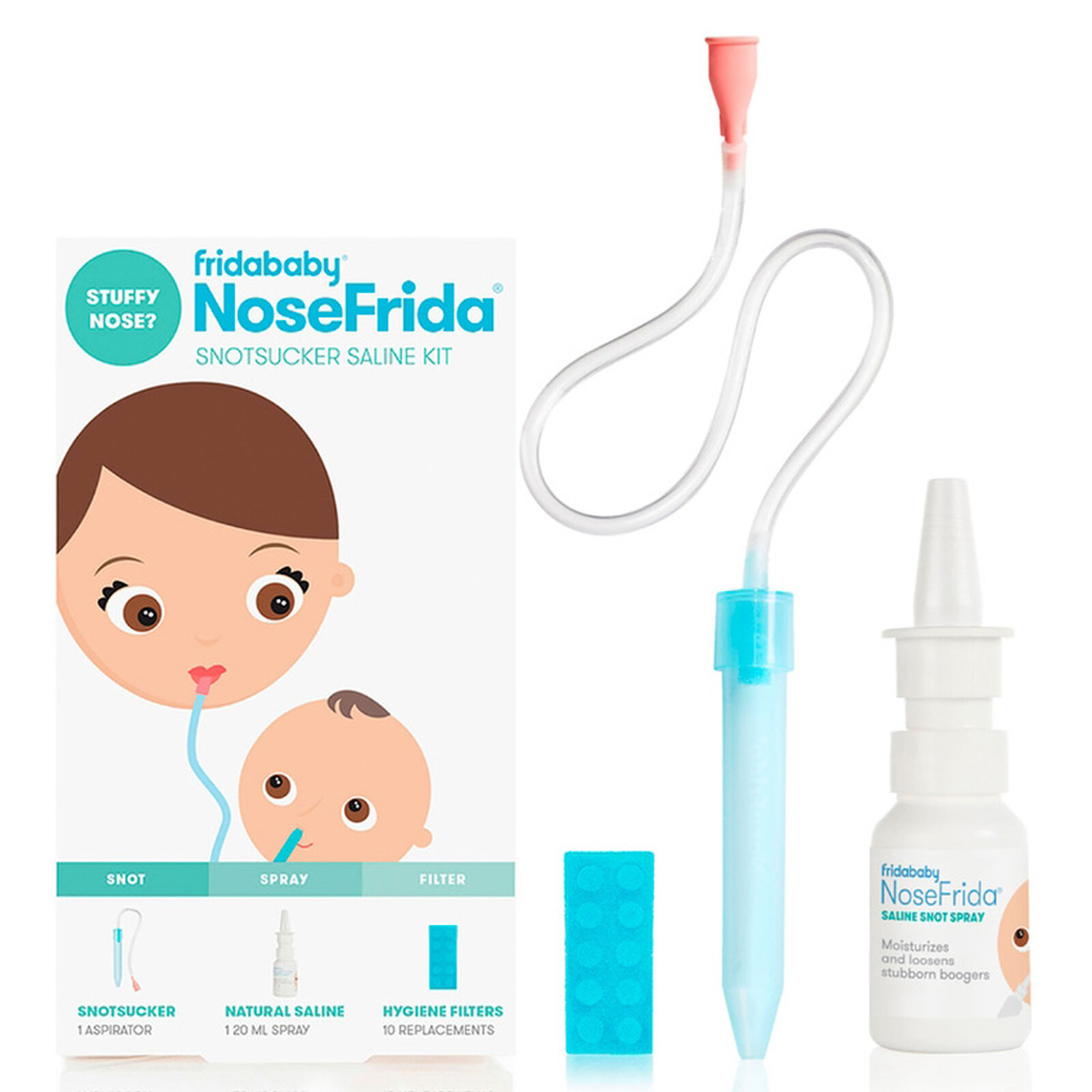 Frida Kit Salin Aspi-morve NoseFrida - Soins enfant - L'Armoire de Bébé